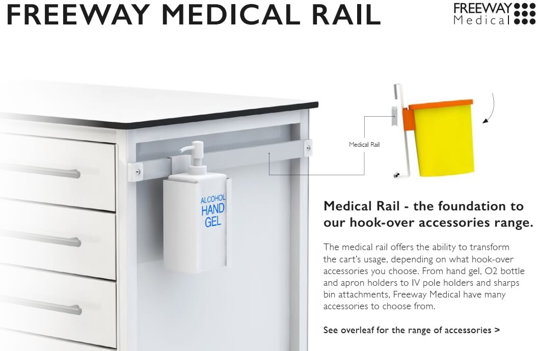 Freeway Medical Enclosed Vari - Cart - Clear Door | Freeway Medical