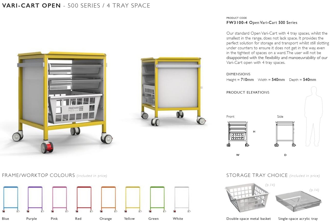 Open Vari Cart | Freeway Medical