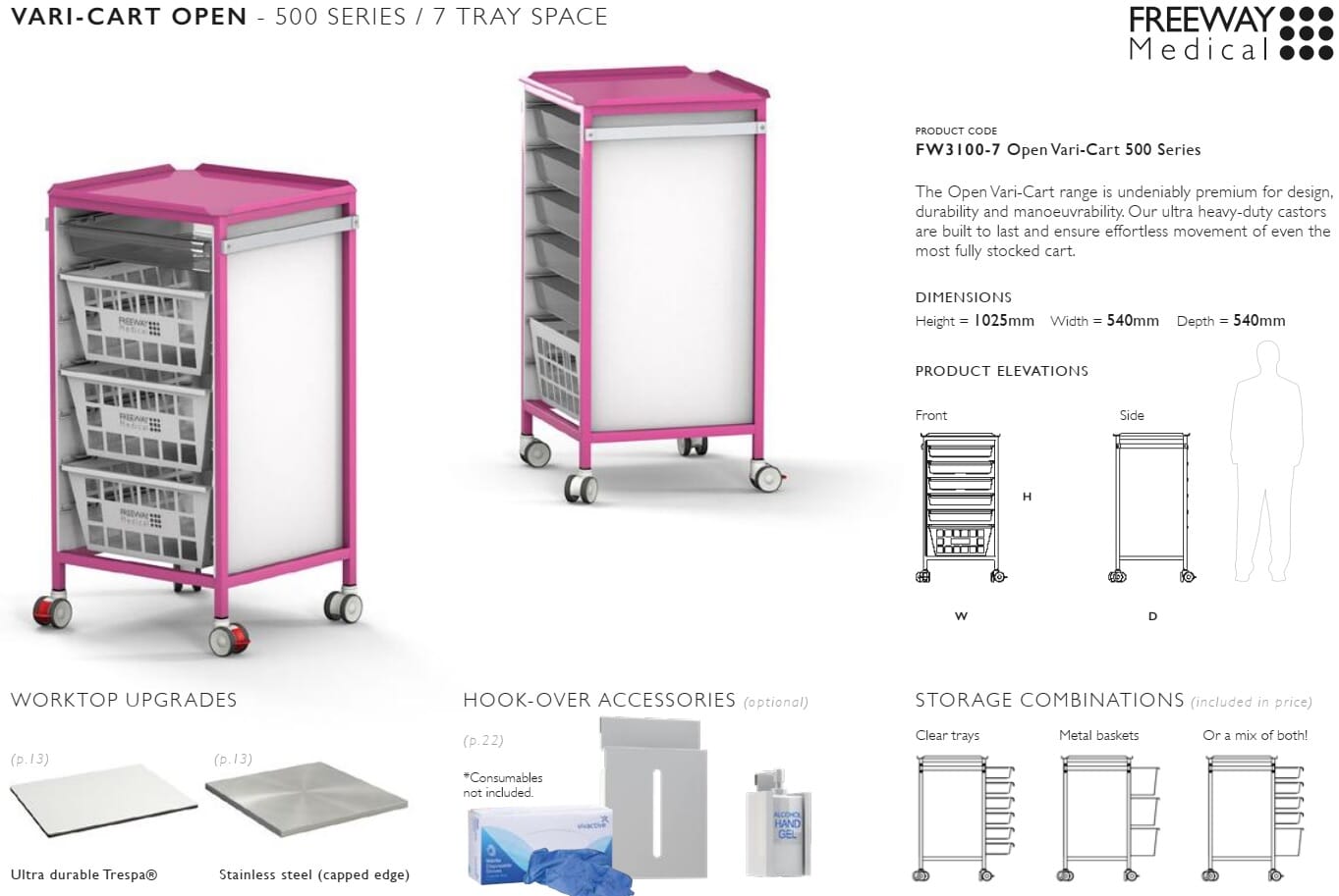 Open Vari Cart | Freeway Medical